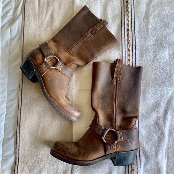 Frye | Shoes | Frye Harness 2r 85 Leather Boots | Poshmark